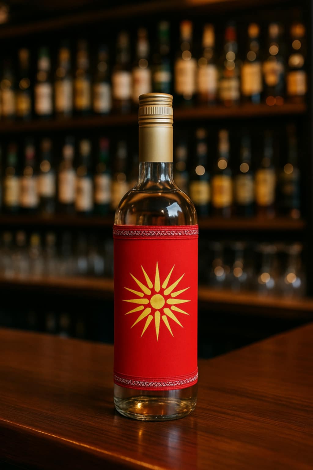 Makedonija Kutlesh Bottle (Red) | Macedonian Gifts