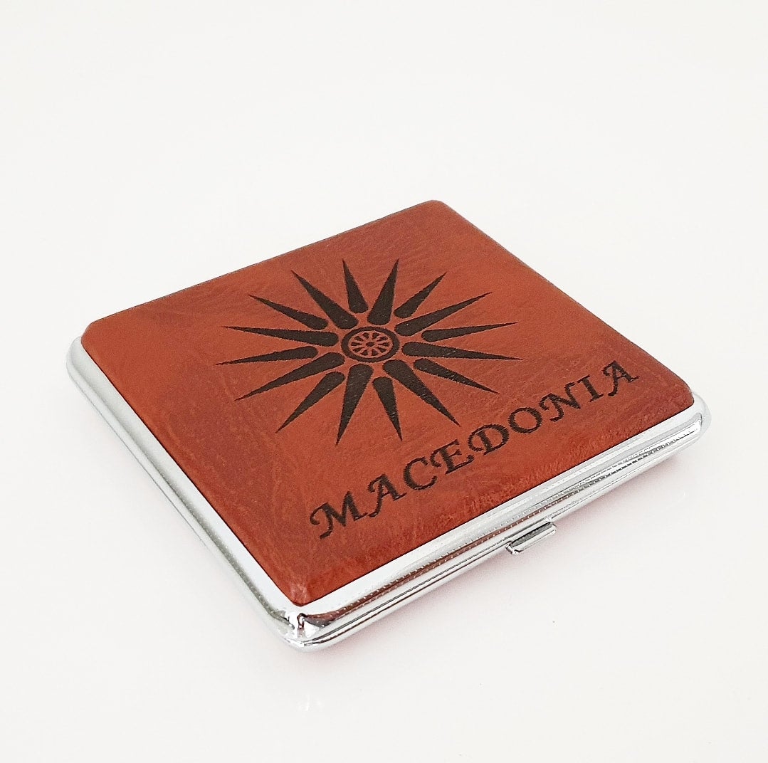 Leather Macedonian Cigarette Case | Macedonian Gifts