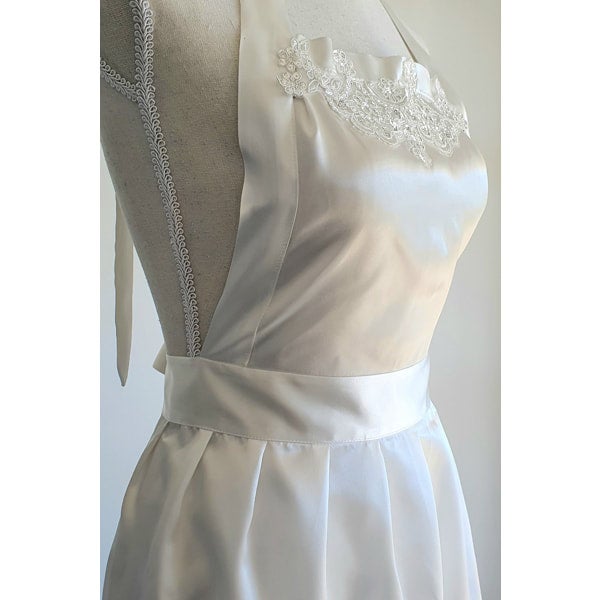 Embroidered Bridal Lace Apron with Sequins | Macedonian Gifts