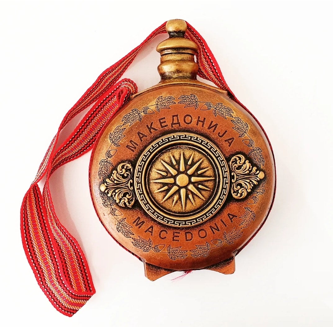 Bronze Makedonija Bottle (Strap) | Macedonian Gifts